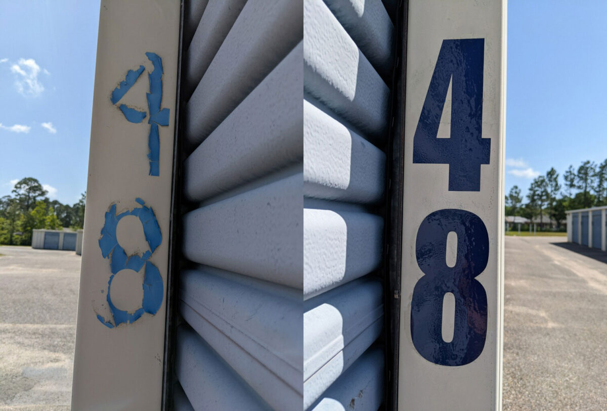 Applying Vinyl Self Storage Numbers using the “Wet Method” – Self ...