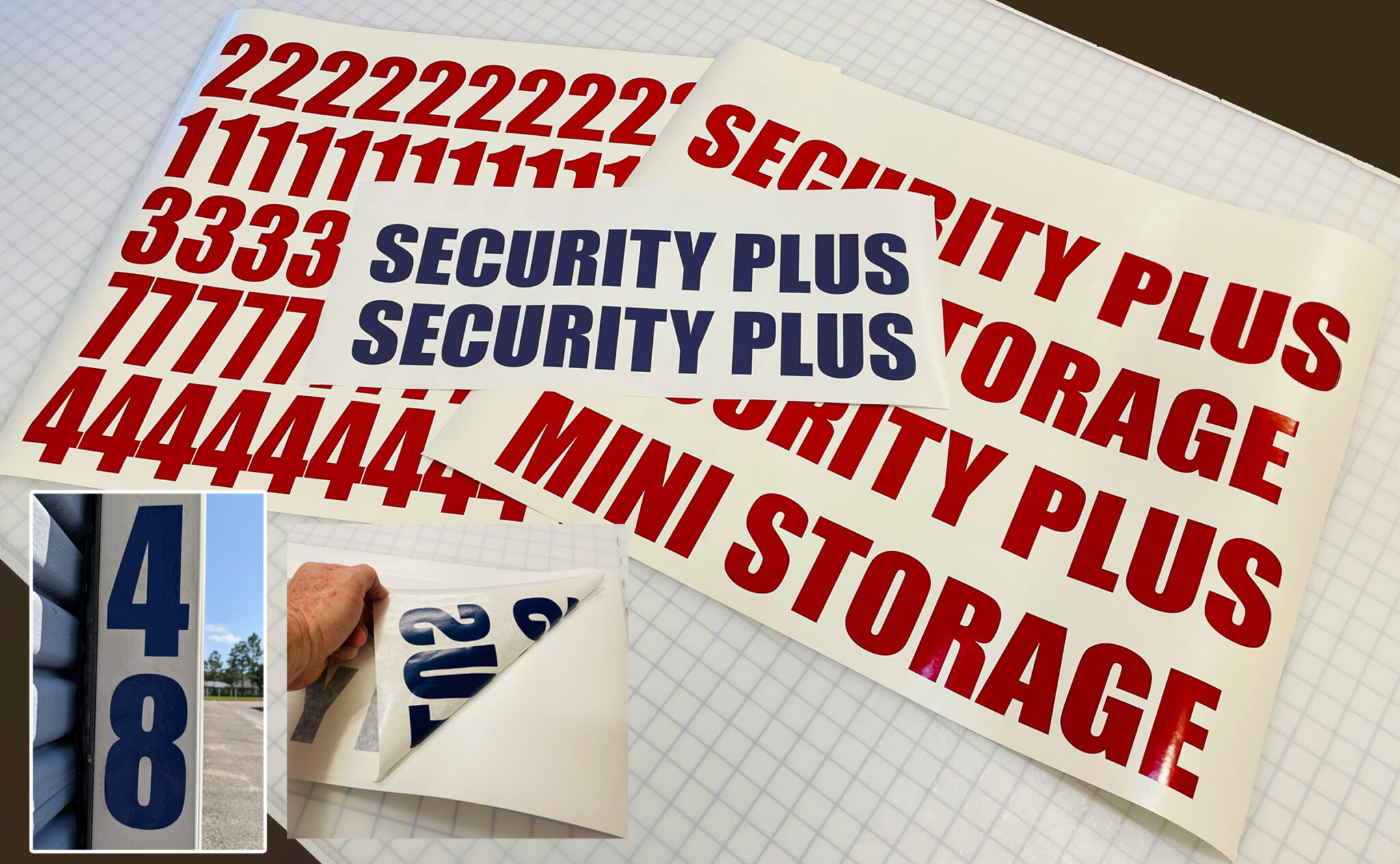 Self Storage Doors – Vinyl Numbers & Letters – Easy to Apply Letters ...