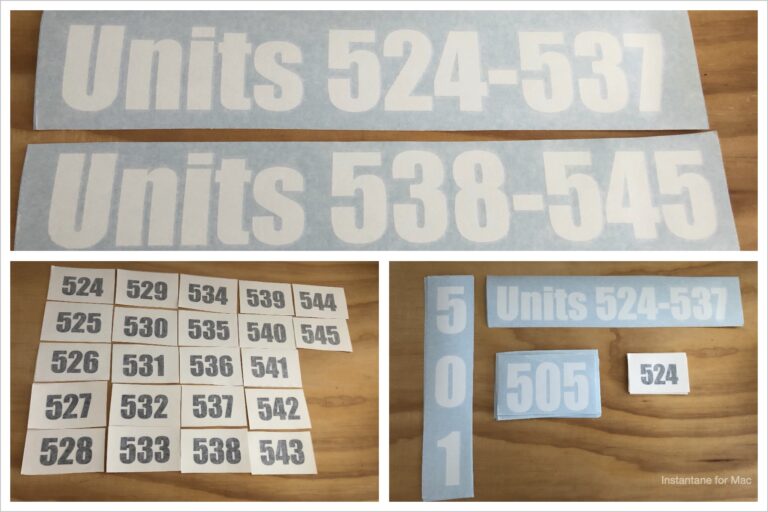 Instructional Articles – Self Storage Doors – Vinyl Numbers & Letters