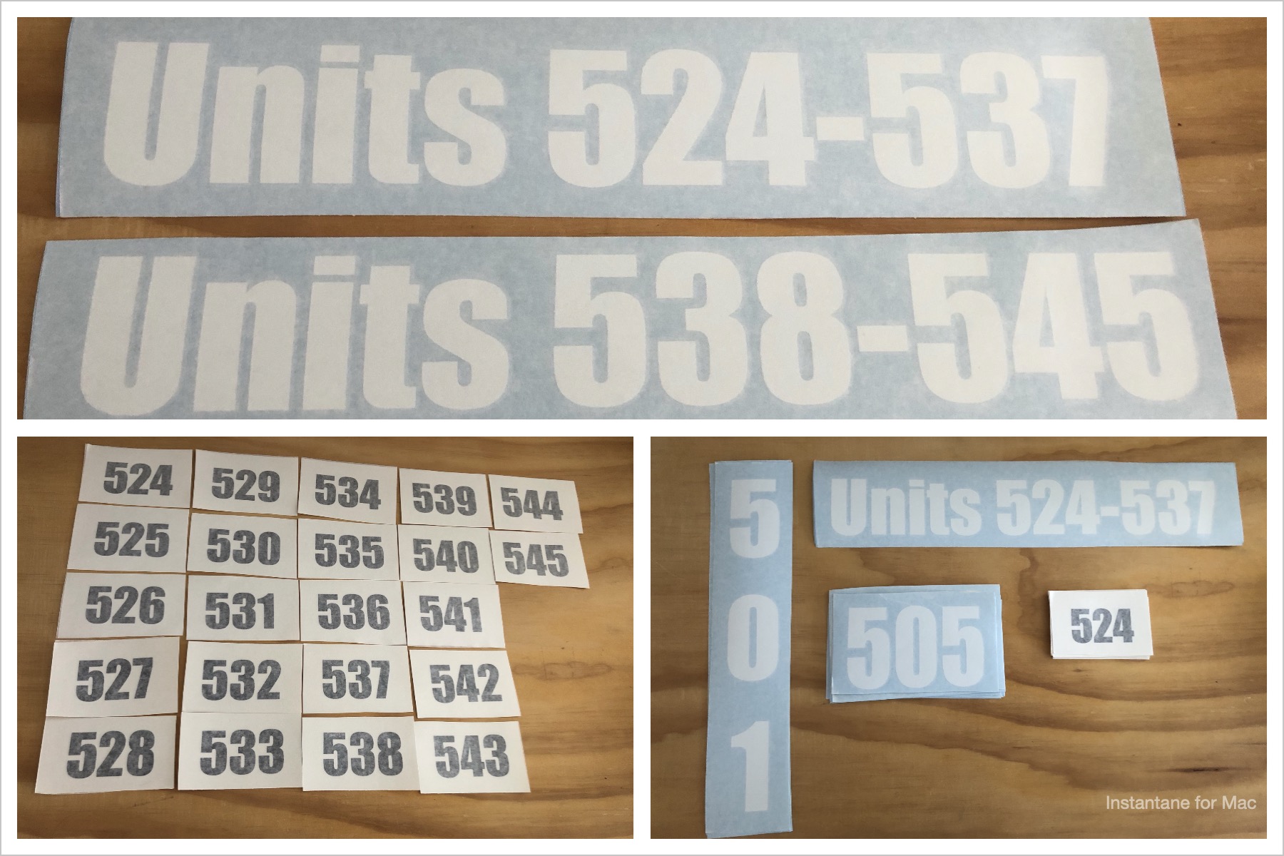 Job Example #1 – Self Storage Unit Numbers (Adhesive Vinyl) – Self ...